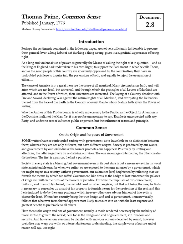 thomas_paine_-_common_sense | PDF | Samuel