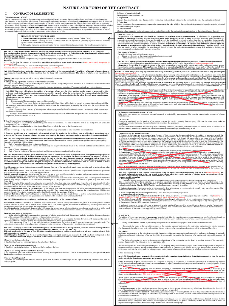 Nature and Form of Contract 2 | PDF | Prices | Sales