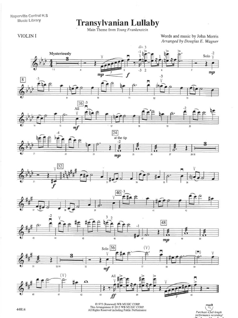 Transylvanian Lullaby Violin II | PDF