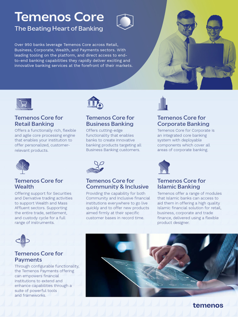 Temenos Core Factsheet | PDF | Banks | Software As A Service