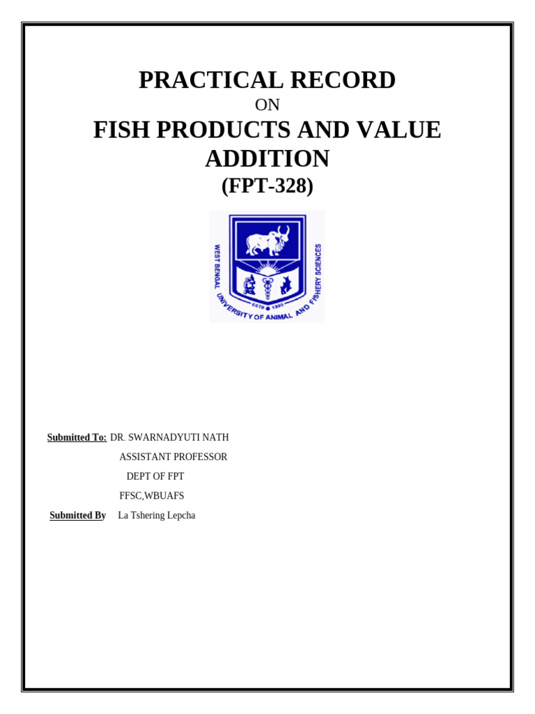 FPT - 328 - F - 2020 - 21 - La Tshering Lepcha | PDF | Umami | Ph