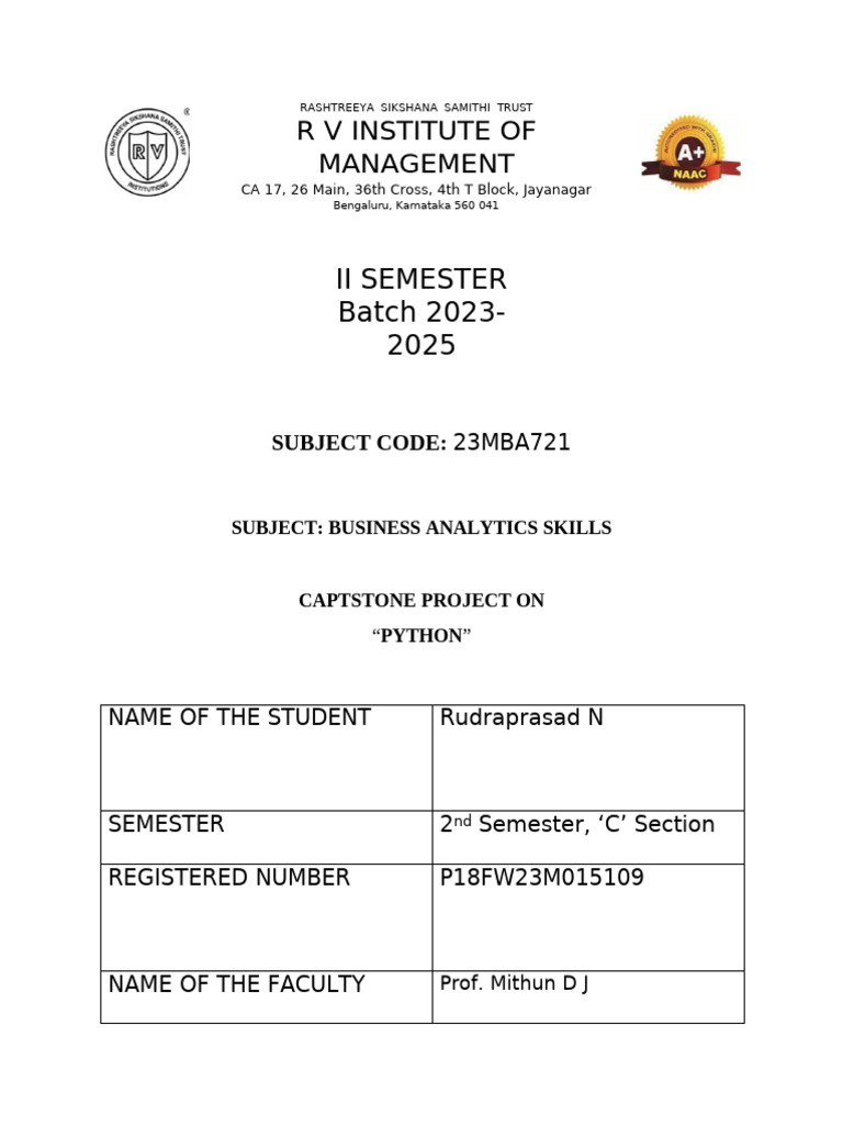 BA Tableau Final Capstone A Section | PDF | Coefficient Of Determination | Dependent And ...