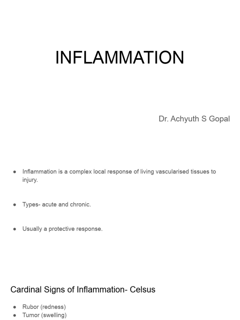 INFLAMMATION Pathology Nursing | PDF | Inflammation | Blood Vessel