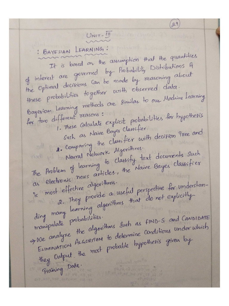 ML 3rd Unit... | PDF