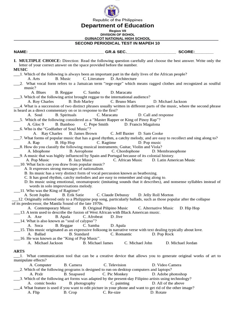 pt-g10-mapeh (1) | PDF | Physical Fitness | Binge Eating Disorder