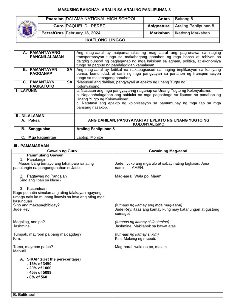 Ap8 Q3W3.2 | PDF