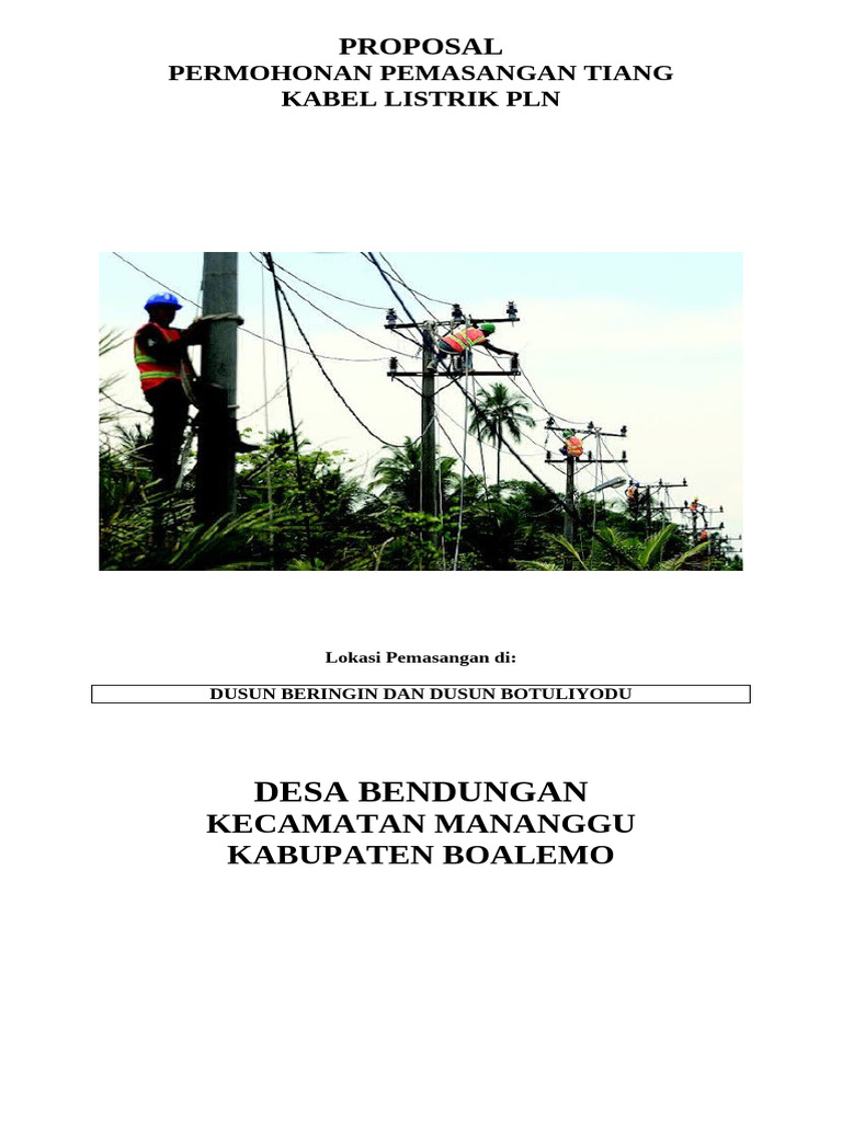 PROPOSAL_PERMOHONAN_PEMASANGAN_TIANG_LIS | PDF