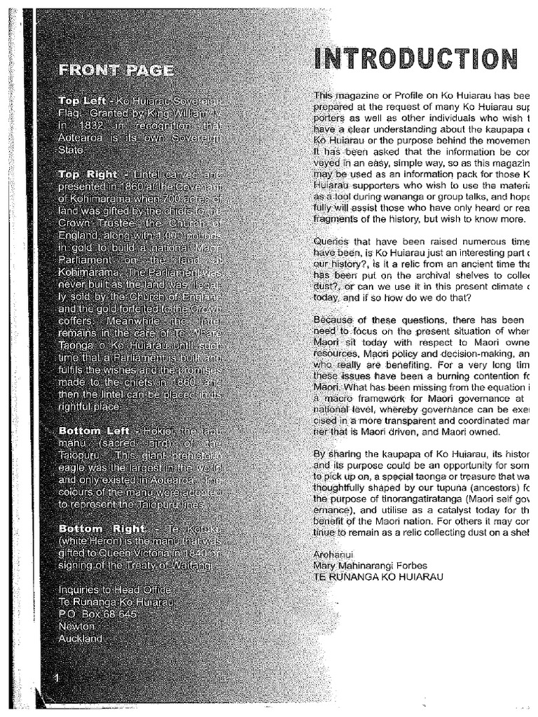 Ko Huiarau The Book | PDF
