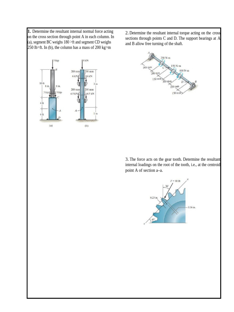 1. INTERNAL FORCES | PDF
