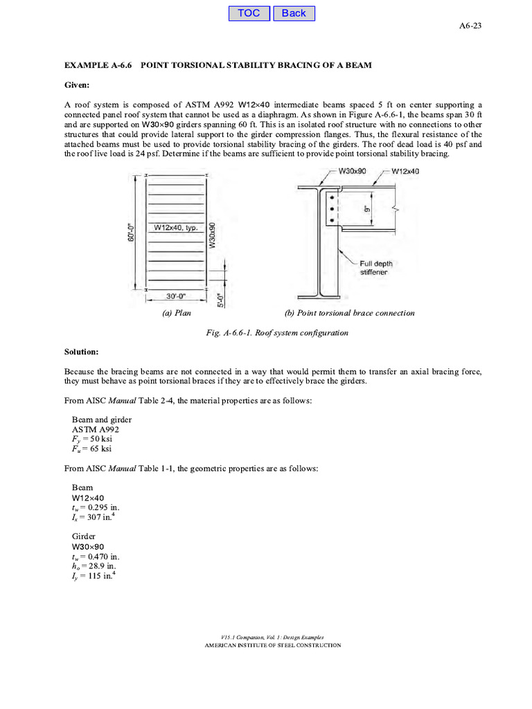v15.1 Vol 1 Design Examples Torsion Bracing | PDF