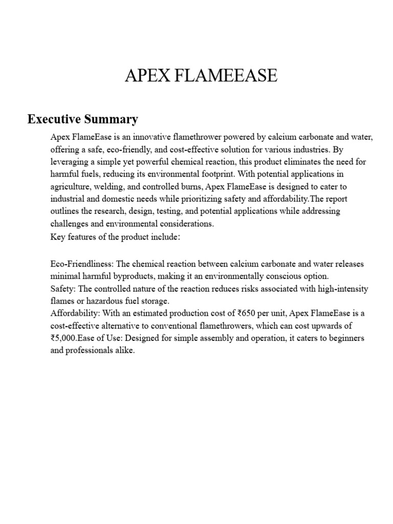 Project Flamethrower | PDF | Combustion | Fuels