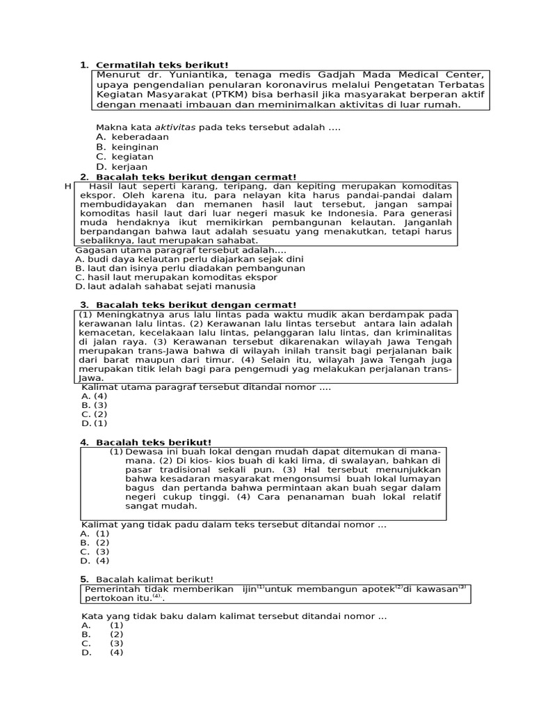 Latihan Soal Persiapan ASAS 2024 | PDF