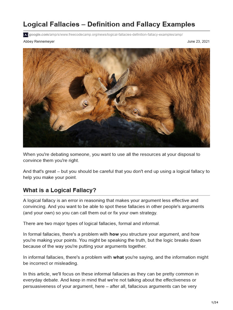 Google.com-Logical Fallacies Definition and Fallacy Examples | PDF ...