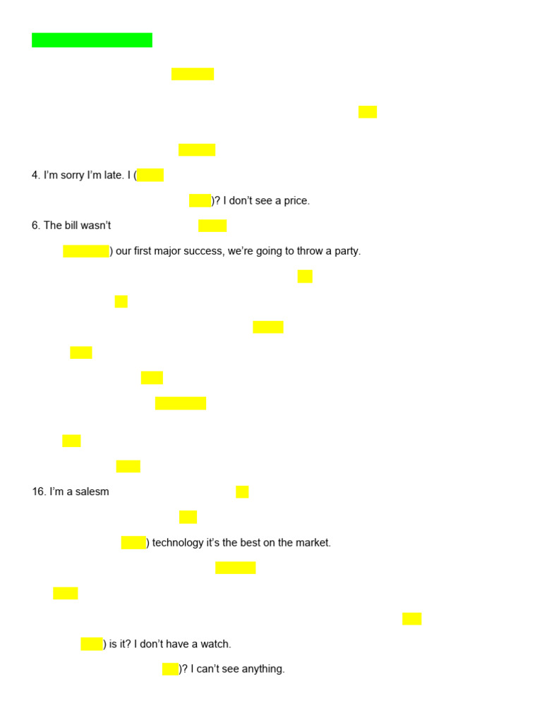 Versant Test: Fill-in-the-Blank Guide | PDF