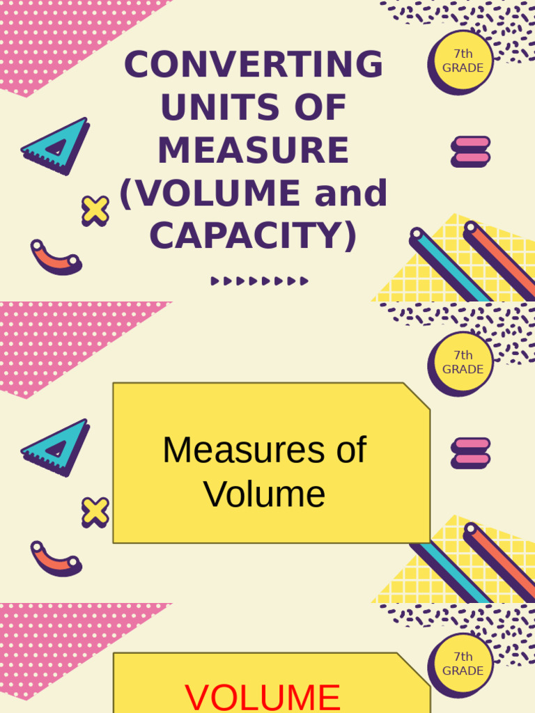 Measures of Volume and Capacity | PDF | Litre | Volume