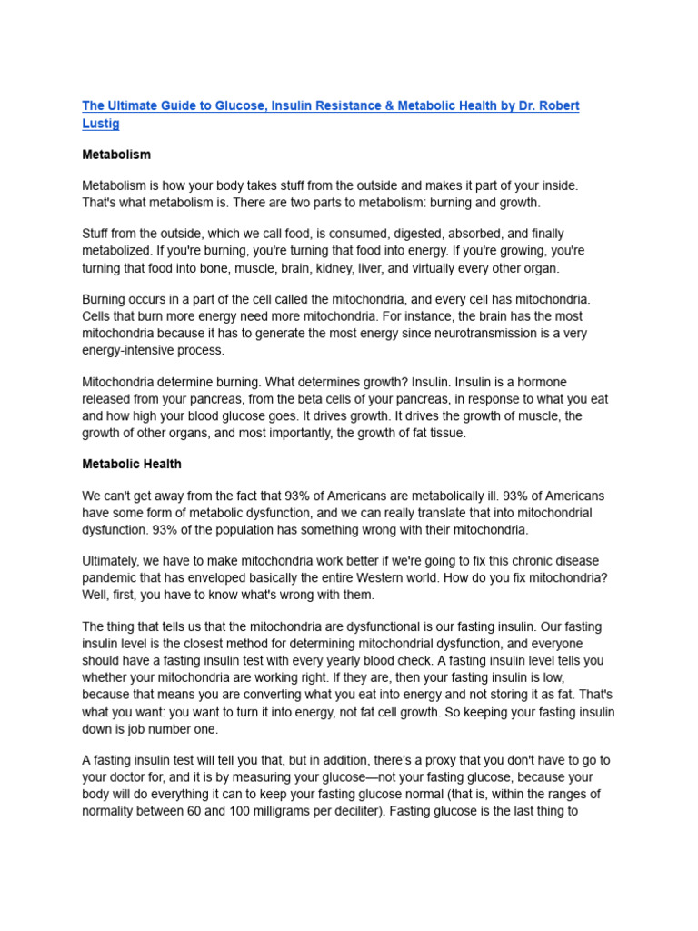 Glucose Robert-Lustig-Talk | PDF | Fat | Dietary Fiber