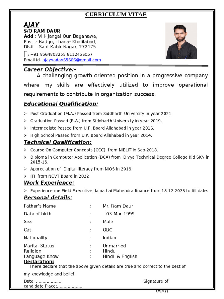 AJAY RESUME (1) | PDF