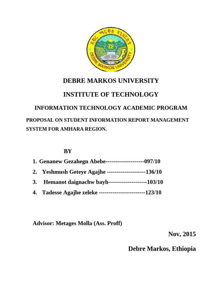 Student Information report system Proposal | PDF | World Wide Web ...