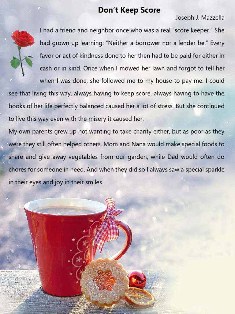 Dont Keep Score | PDF