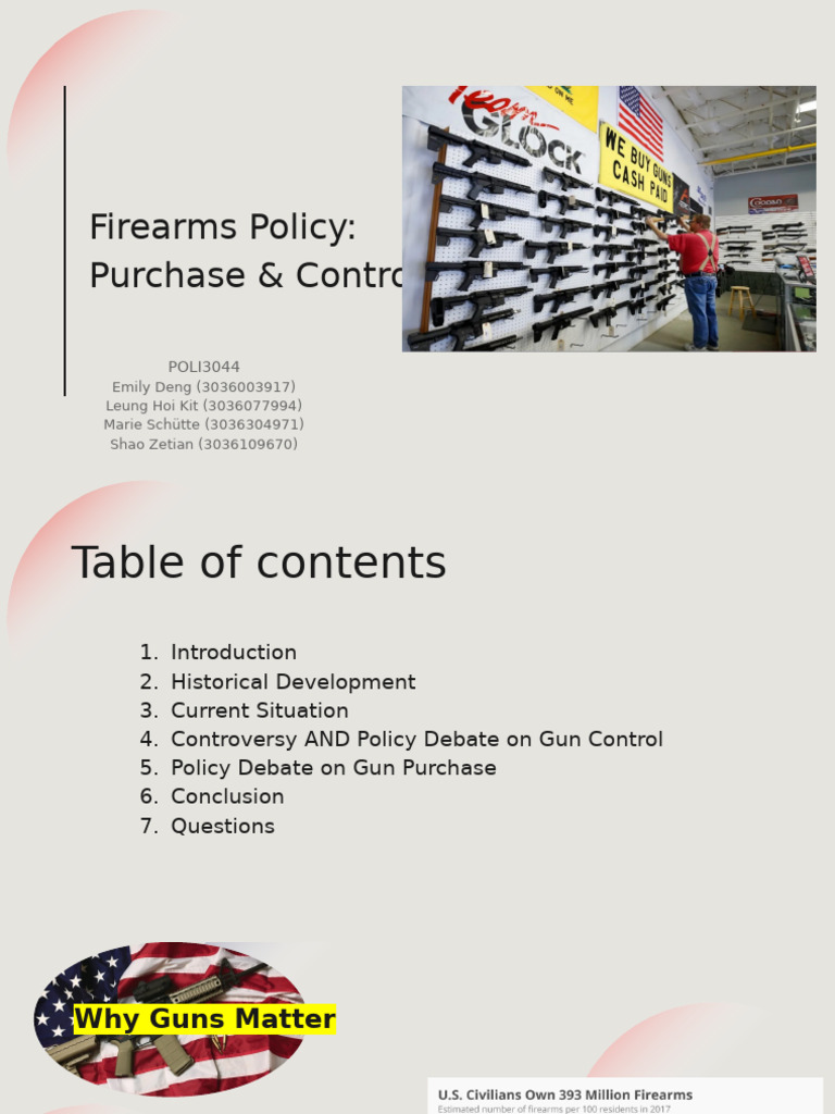 Gun Purchase + Control Policy | PDF | Gun Politics In The United States ...