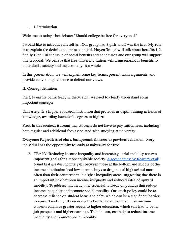 Reducing income inequality and increasing social mobility are two ...