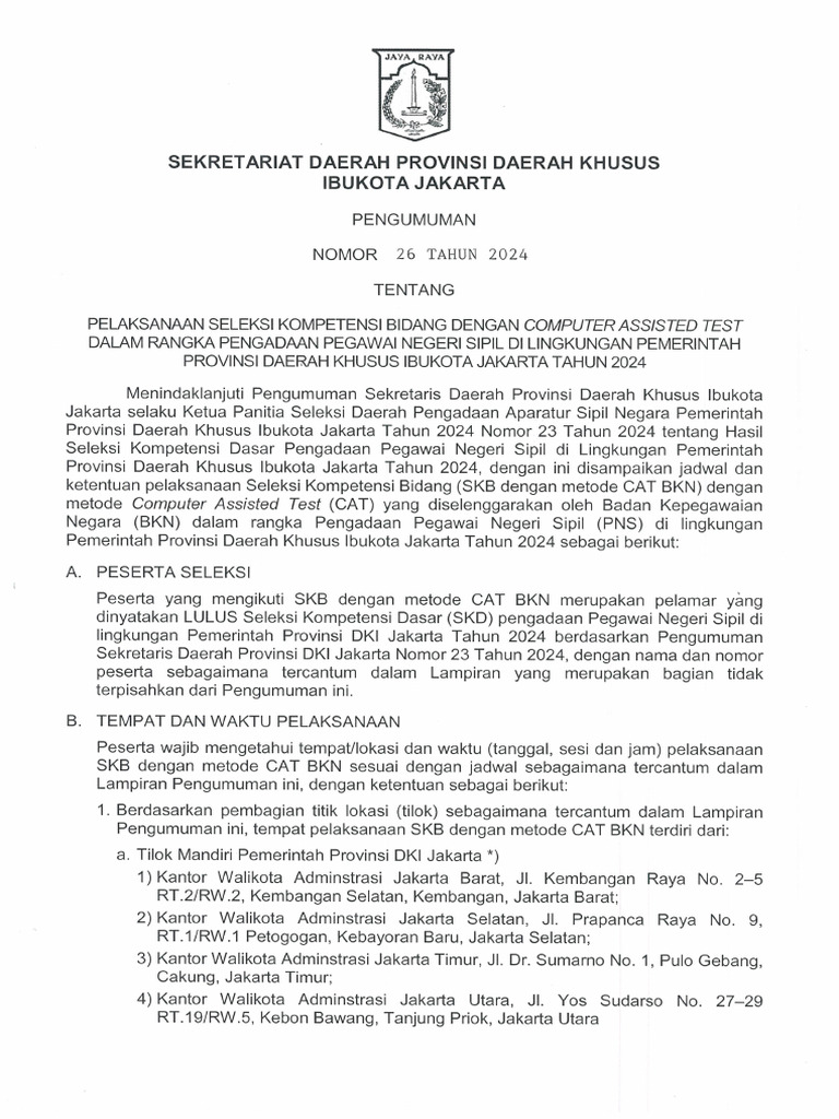 Peng Sekda 26-Tahun-2024 Skbcatpns2024 | PDF