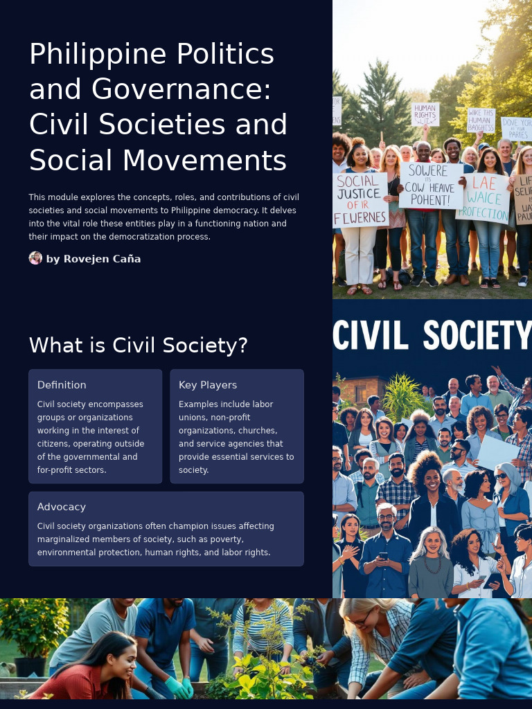 Philippine Politics and Governance Civil Societies and Social Movements ...