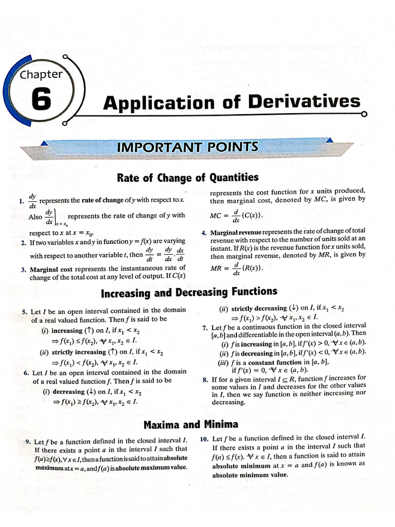 Application of Derivatives | PDF