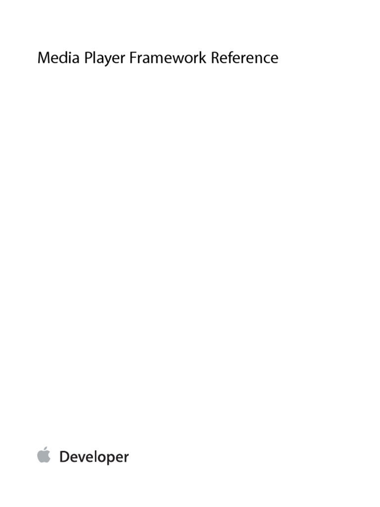 Media Player Framework | PDF | Objective C | Inheritance (Object ...