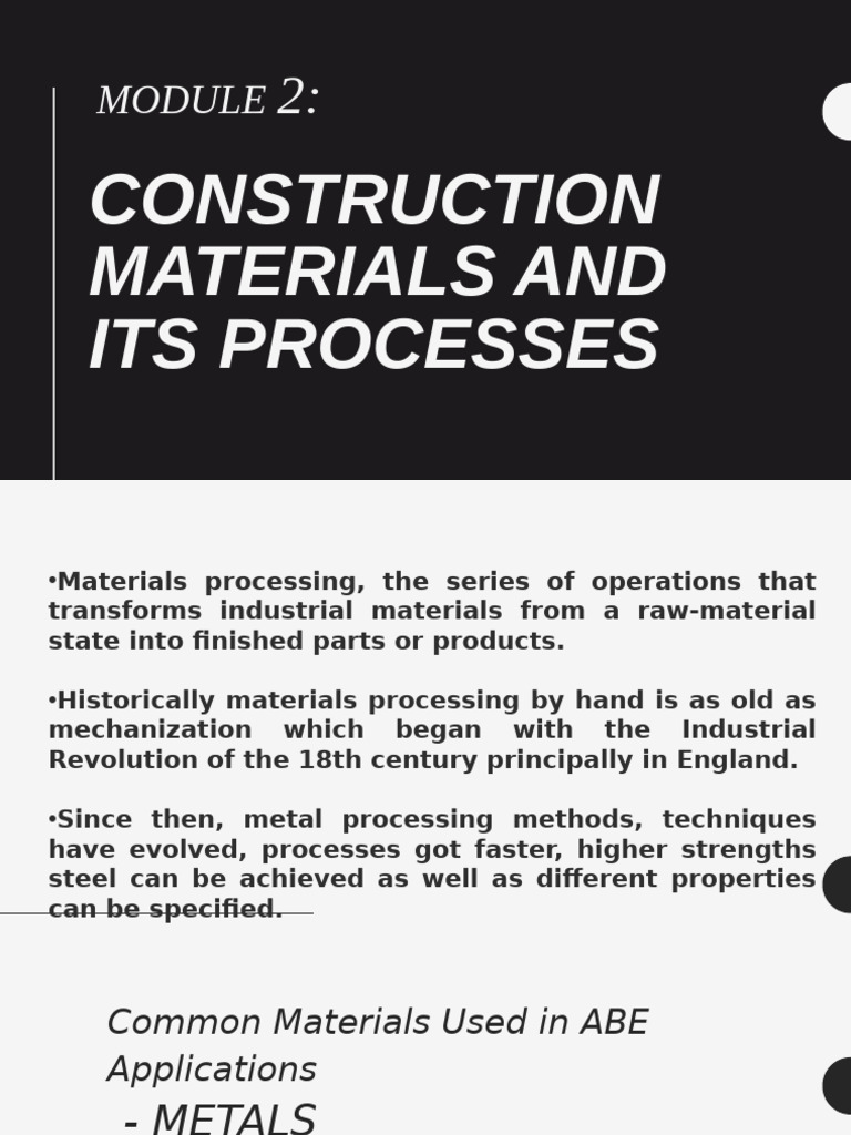 Construction Materials and Its Processes | PDF | Metals | Casting