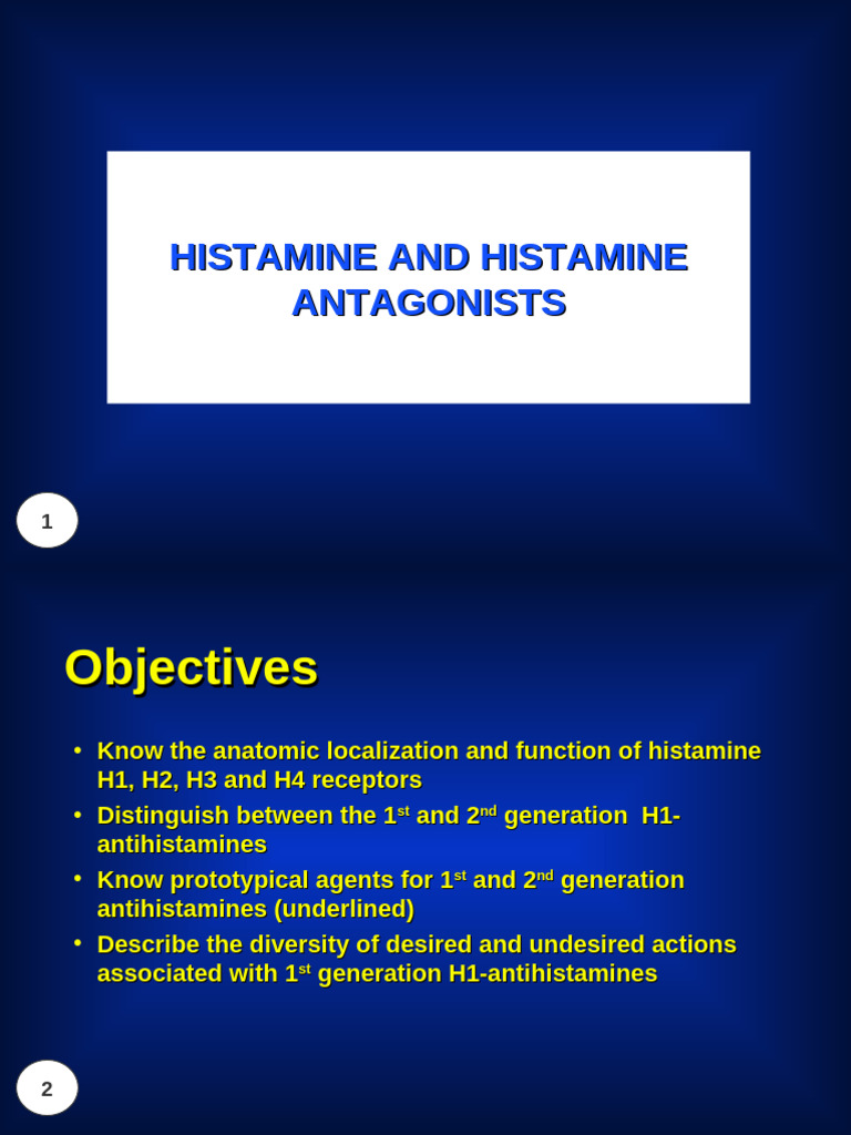 Histamines and Antihistamines | PDF | Heart | Vasodilation