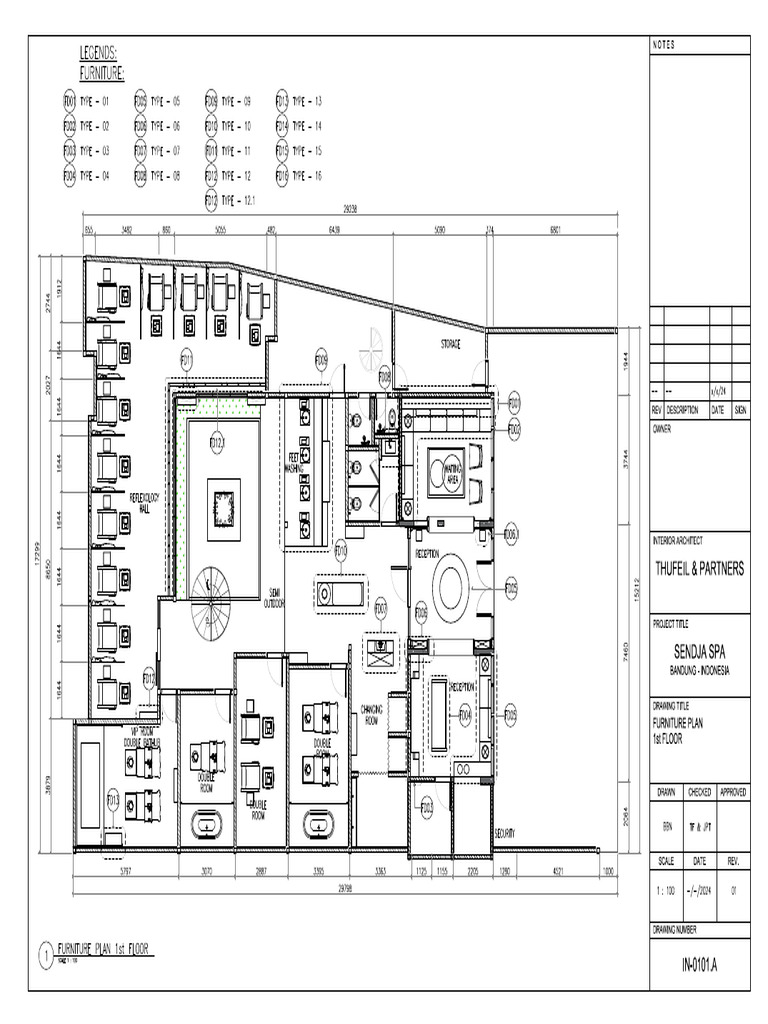 IN-0101.A FURNITURE PLAN 1st FLOOR | PDF