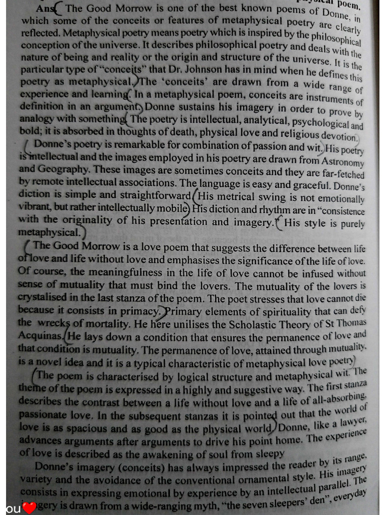 The Good Morrow As A Metaphysical Poetry or John Donne As A Metaphysical Poet | PDF