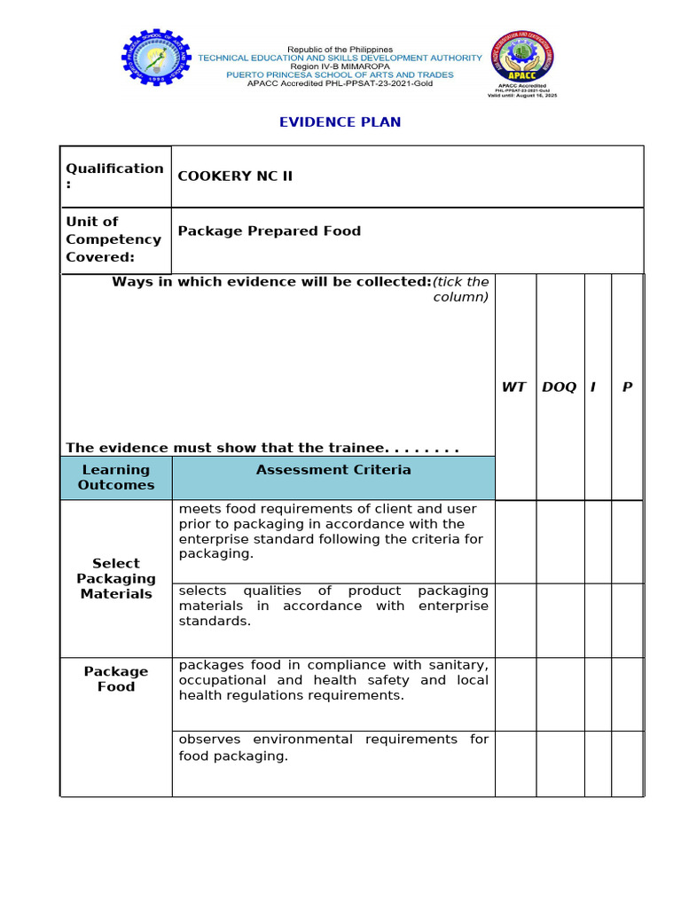 5-Evidence-Plan-Template | PDF