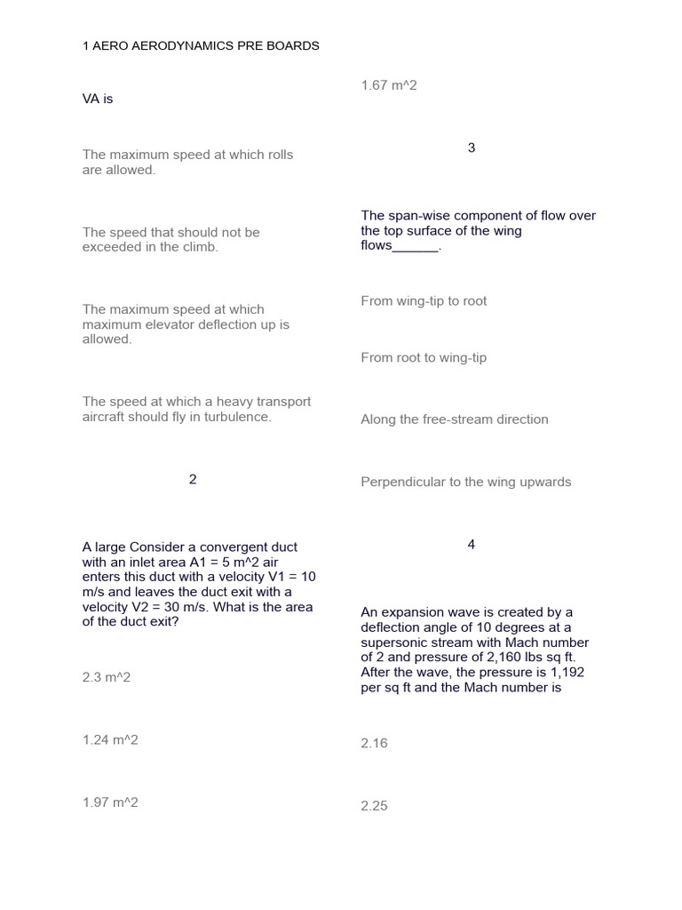 1aero Aerody Pre Boards | PDF | Aerodynamics | Lift (Force)