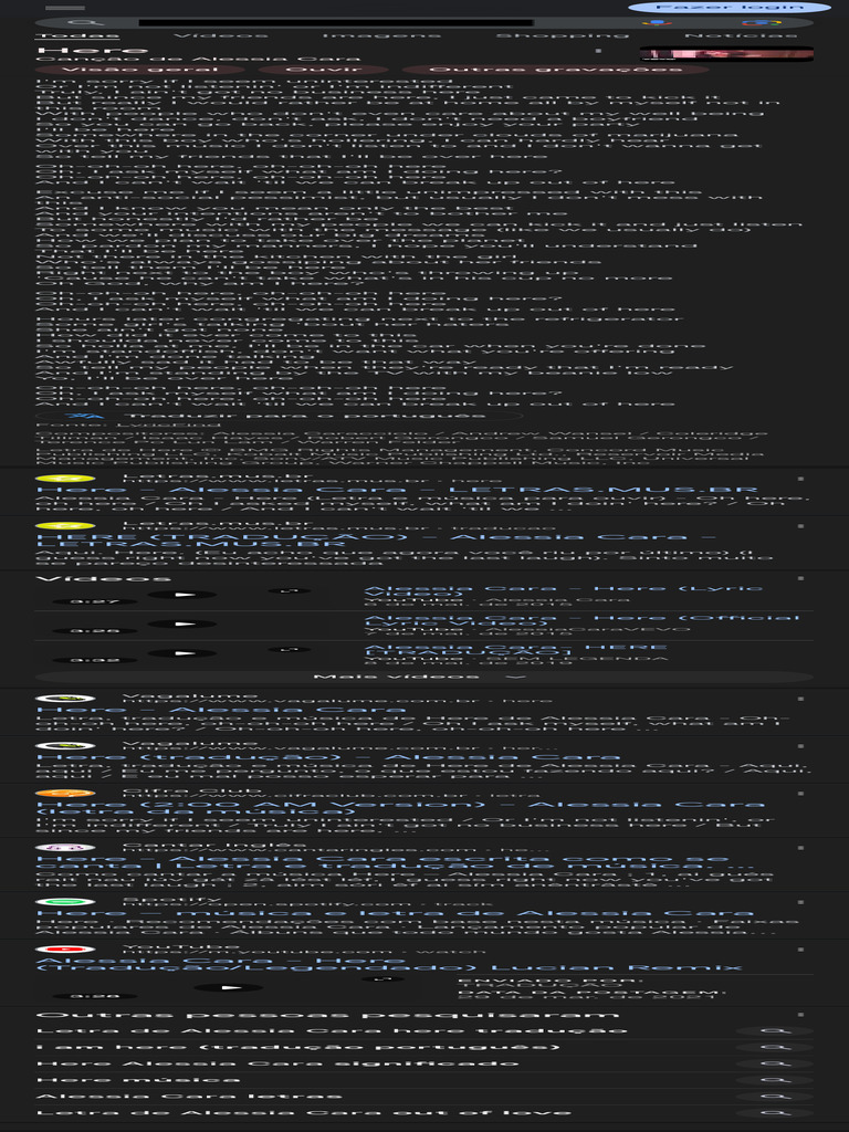 Letra de Alessia Cara Here - Pesquisa Google | PDF | Music Industry