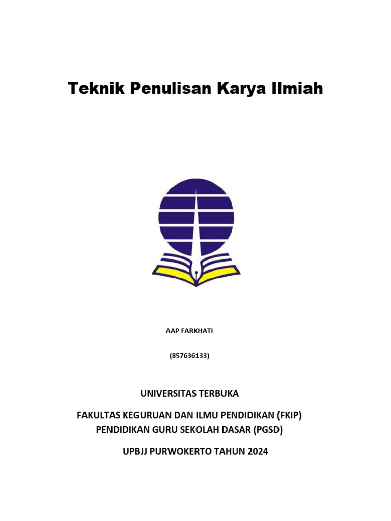 Aap Tugas Tutorial 3 teknik penulisan karya ilmiah | PDF