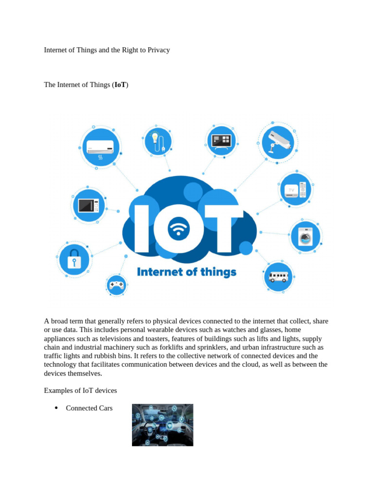 Internet of Things and The Right To Privacy | PDF | Internet Of Things ...