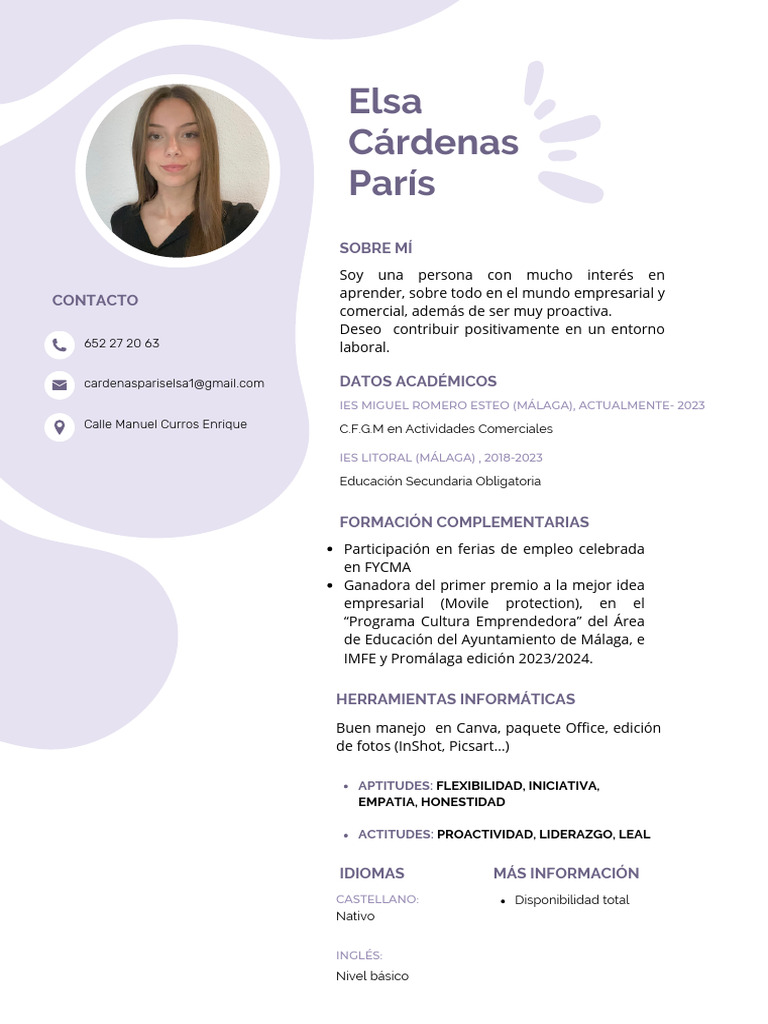 Currículum, Elsa Cárdenas | PDF