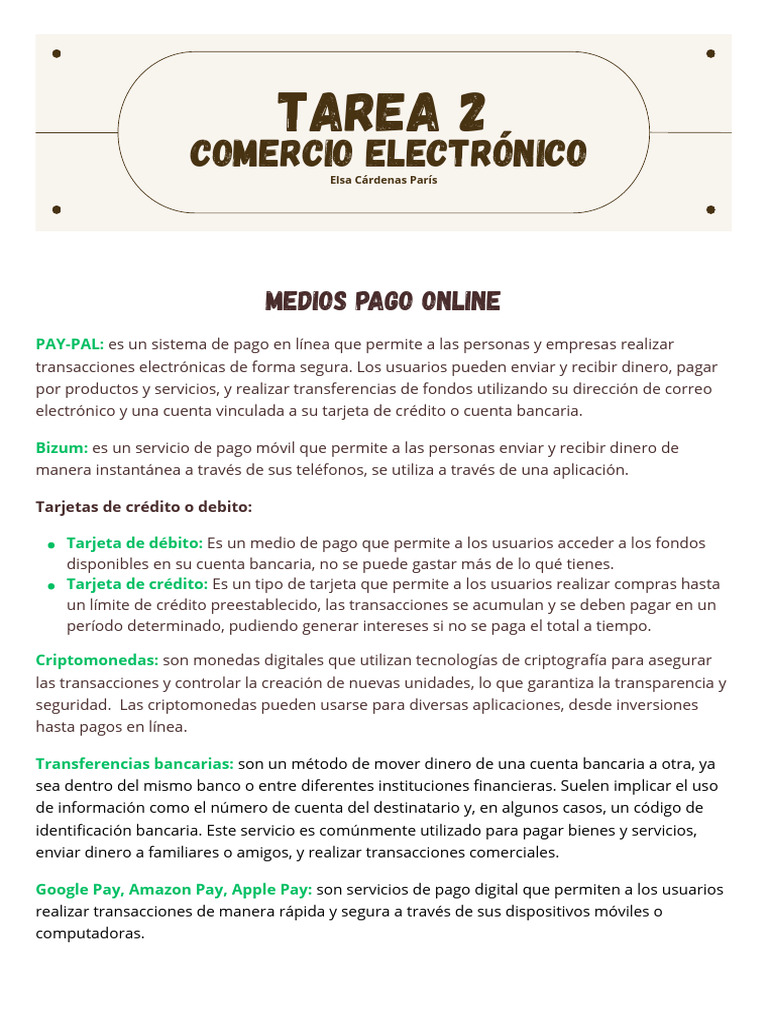 Tarea 2 | PDF | Tarjeta de crédito | Nosotros chateamos