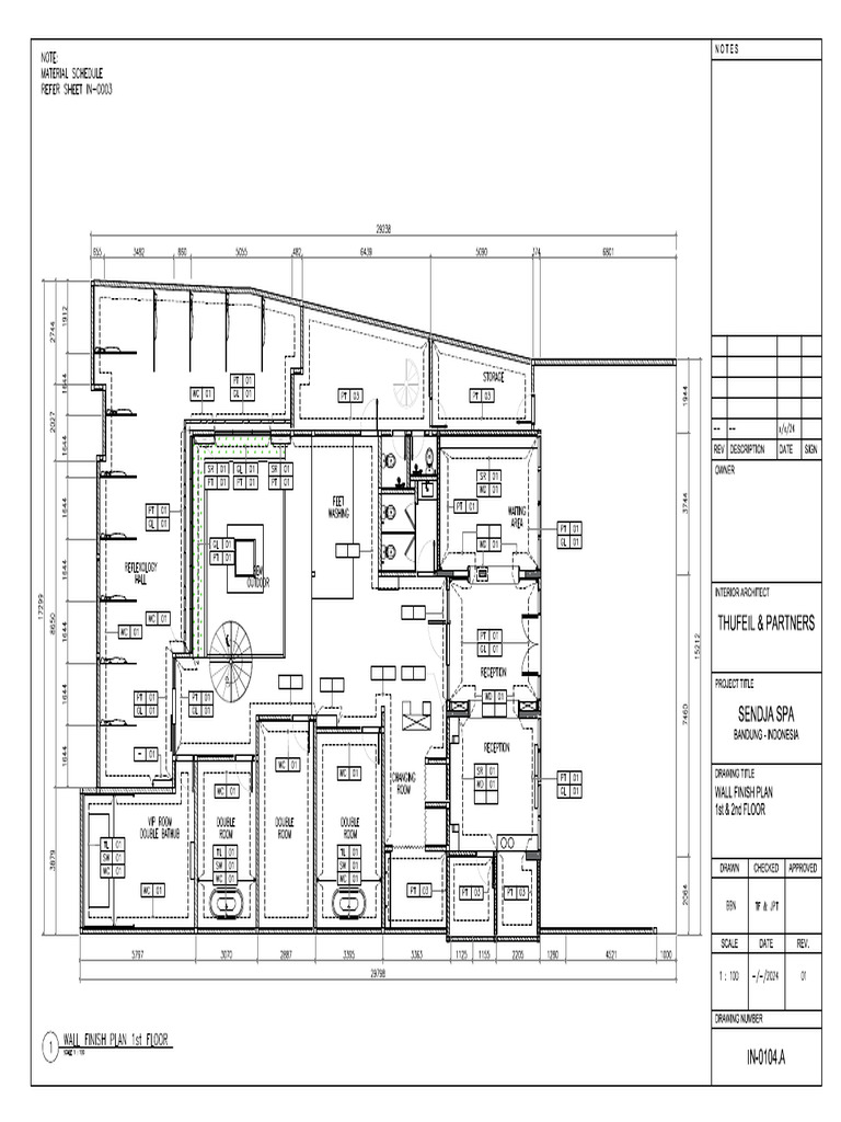IN-0104.A WALL FINISH PLAN 1st FLOOR | PDF