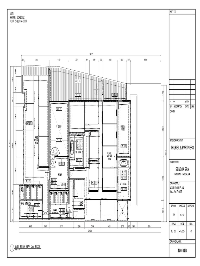 IN-0104.B WALL FINISH PLAN 2nd FLOOR | PDF