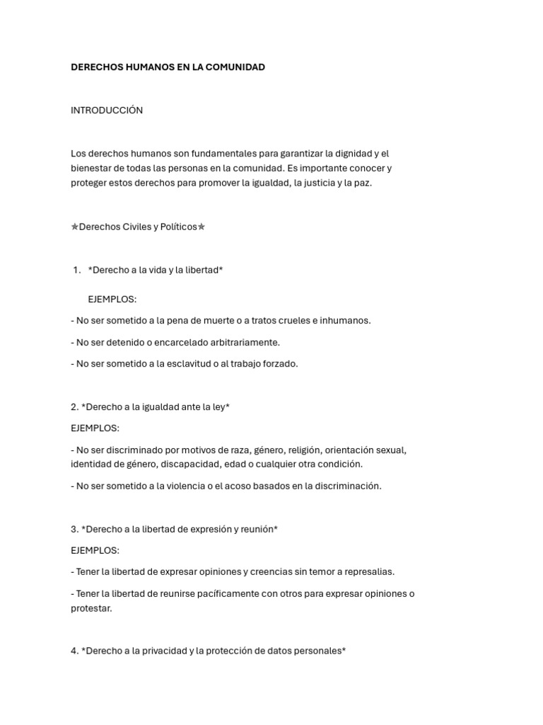 Derechos Humanos | PDF | Igualdad social | Derechos
