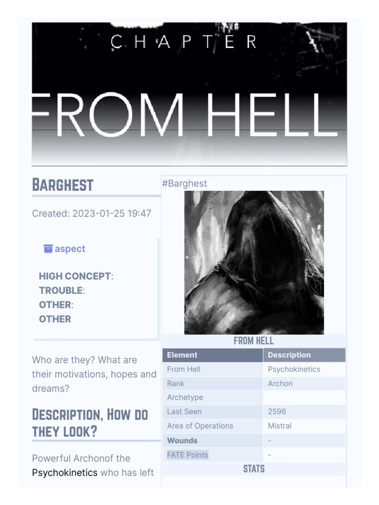 Barghest: Archon of Psychokinetics | PDF