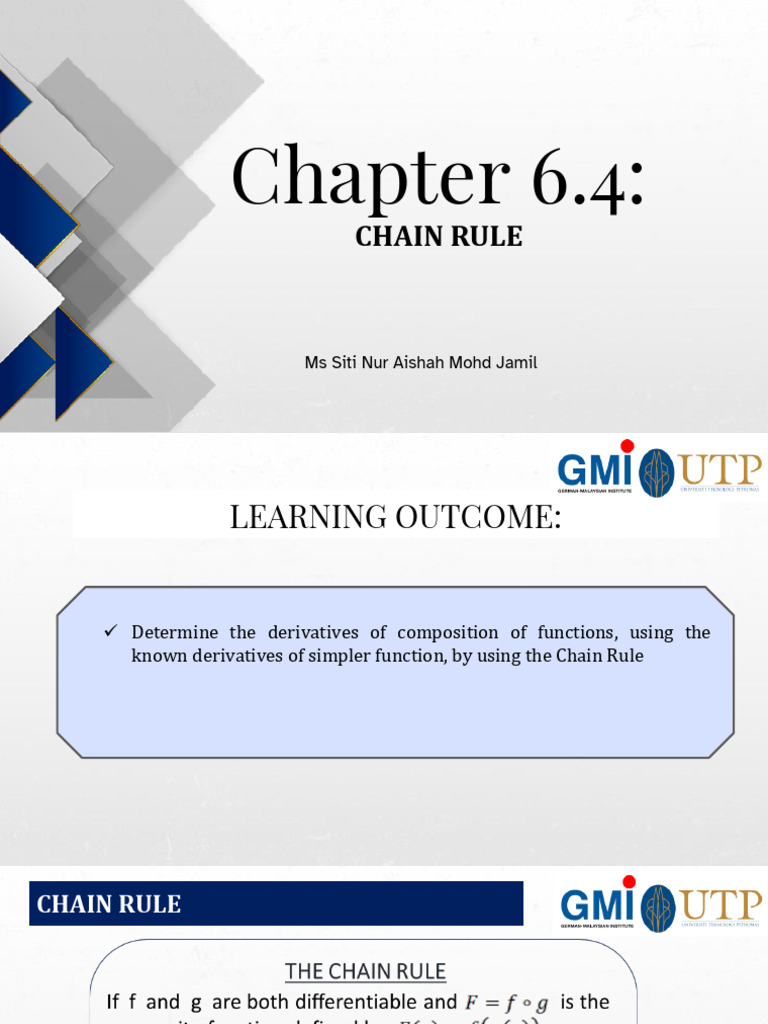 Chain Rule Derivatives Explained | PDF