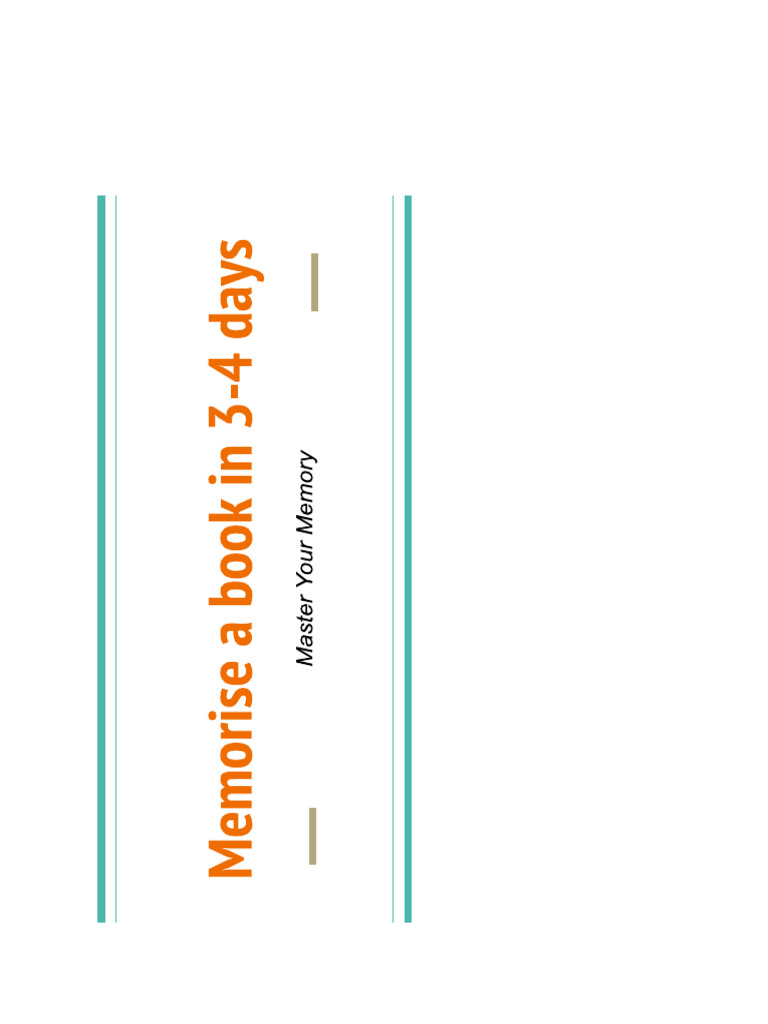 Memorise A Book | PDF