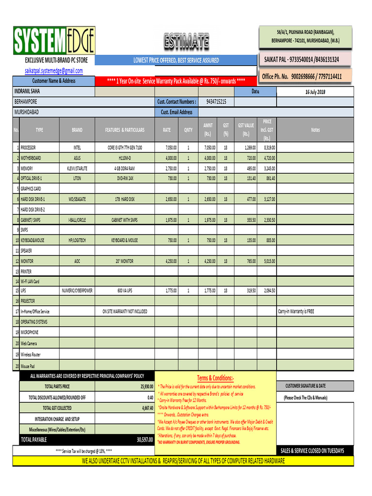 Desktop Quotation Systemedge | PDF | Computer Architecture | Classes Of Computers