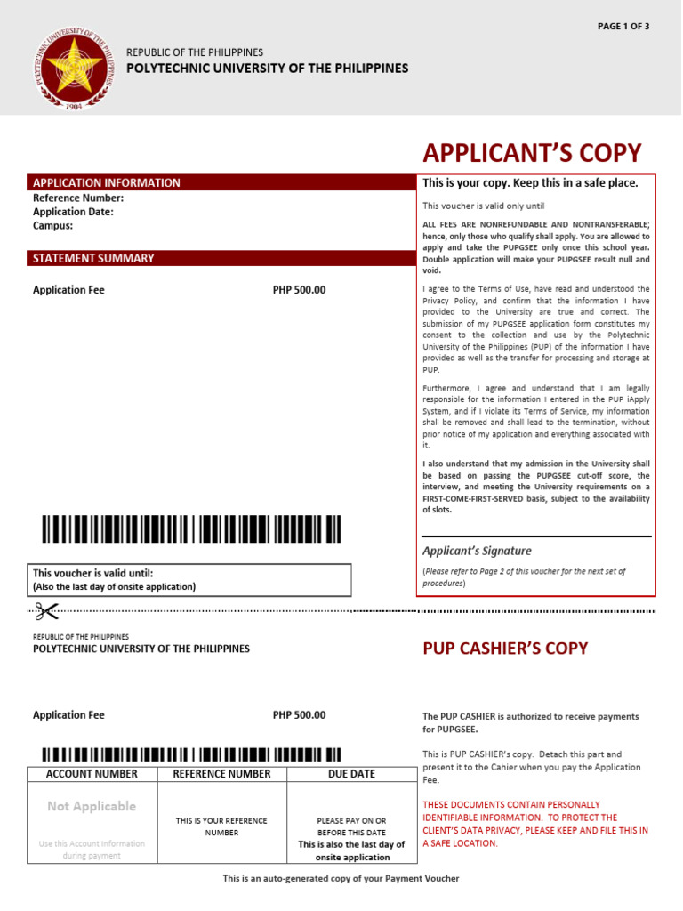 PUP Iapply Voucher 2025-0136-9853 | PDF