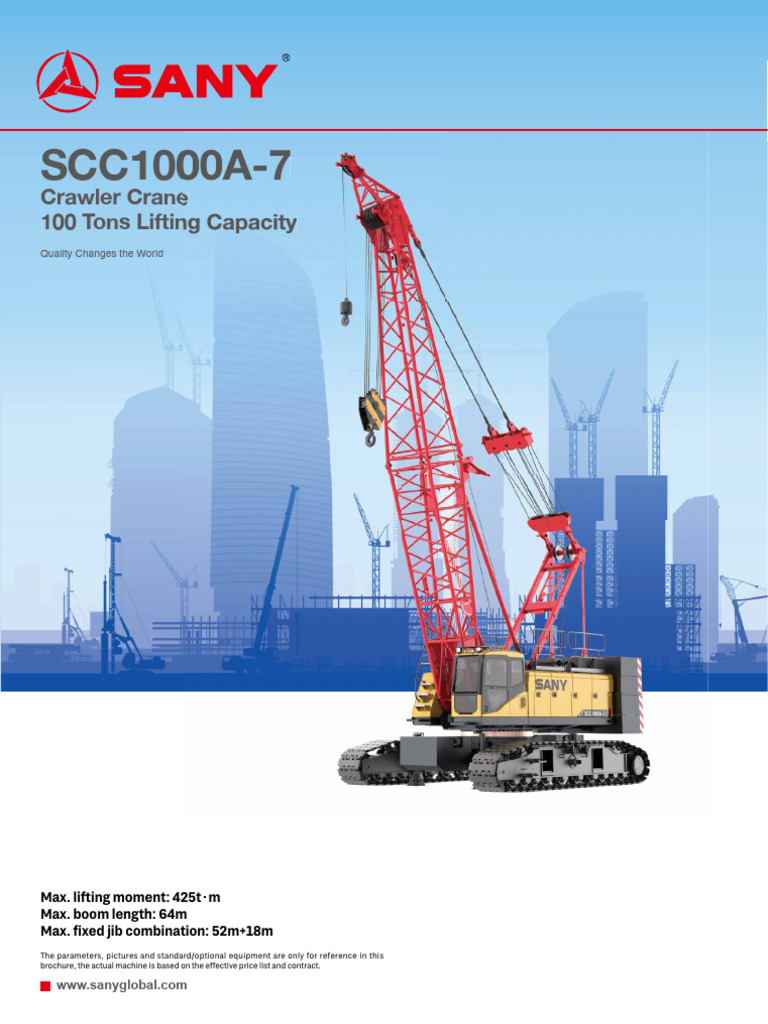 三一重工SANY SCC1000A 7 | PDF | Crane (Machine) | Length