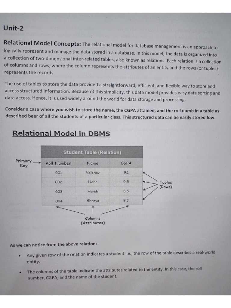 DBMS Unit 2 Part 1 | PDF